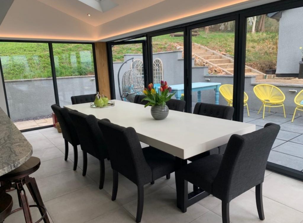 Rectangle Concrete Dining Table | Dining Table With Concrete Top