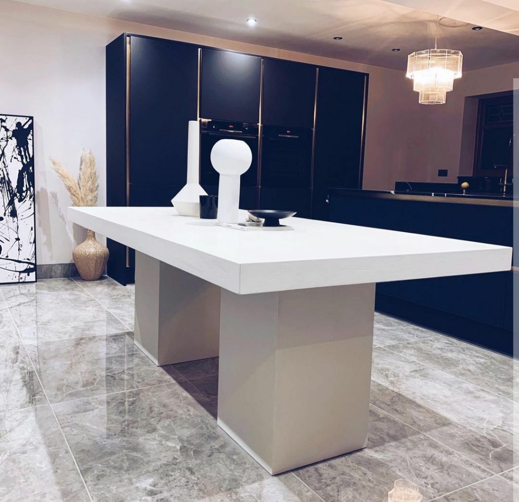 Rectangle Concrete Dining Table | Dining Table With Concrete Top