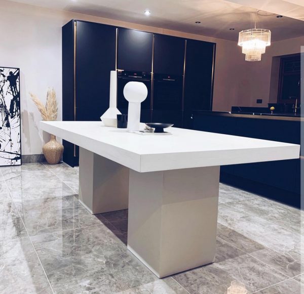 Rectangle Concrete Dining Table | Dining Table With Concrete Top