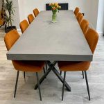 Rectangle Concrete Dining Table | Dining Table With Concrete Top